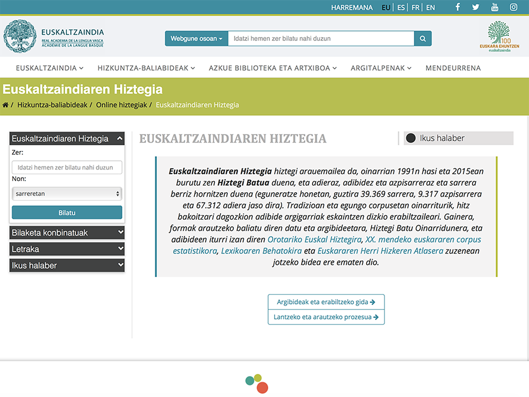 Euskaltzaindiaren Hiztegia eguneratu da eta azken sei hilabeteotan 592 forma berri jaso dira ...